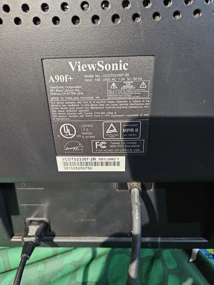Viewsonic A90F+ CRT Monitor Great Used Condition Vintage | eBay