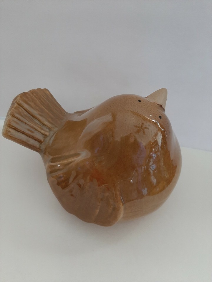 Vintage Fat Bird Pottery stoneware figurine Sculpture Boho Country ...