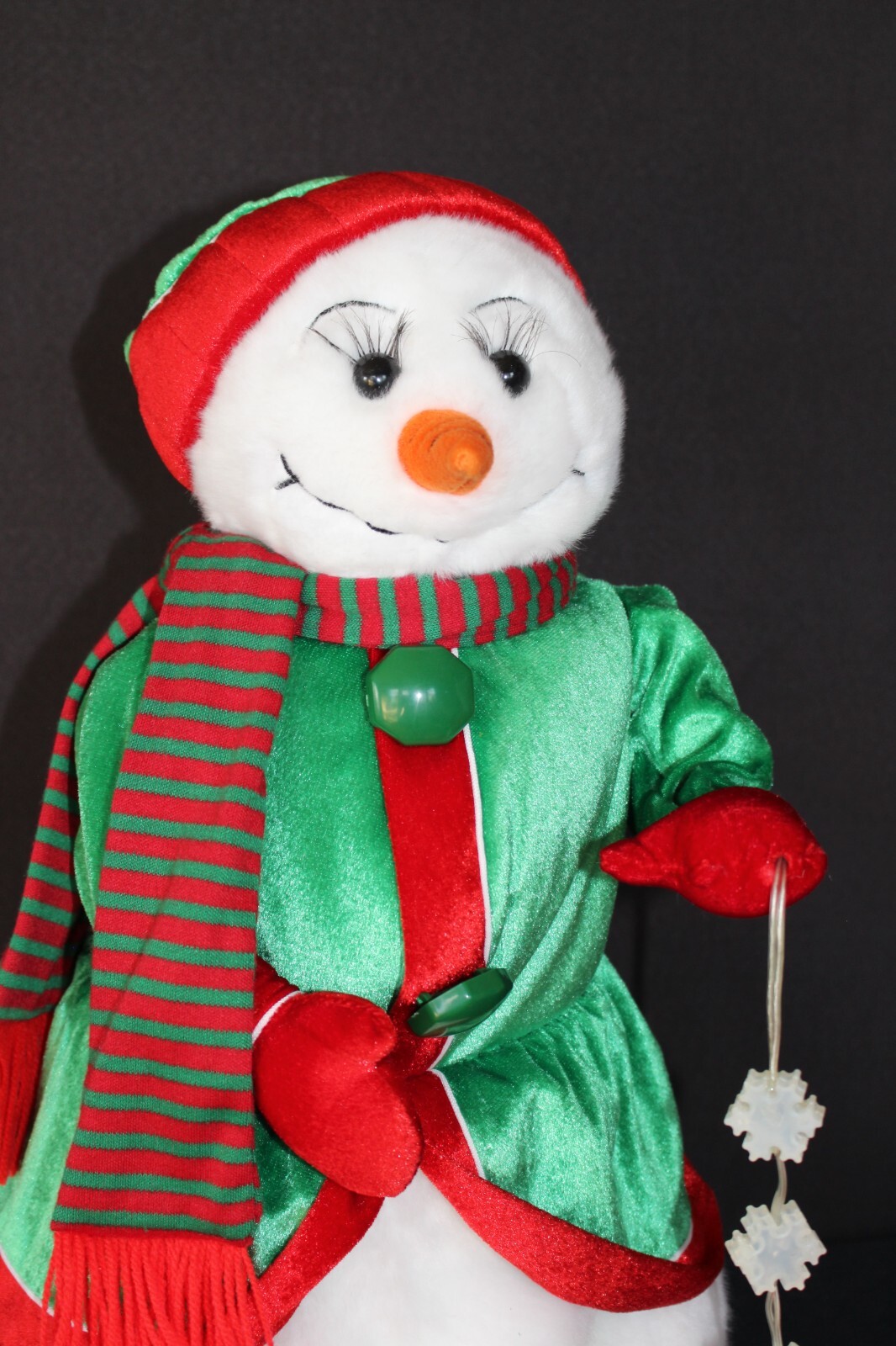 Gemmy Animated Dancing Ms. Snowflake Snow Woman Singing Santa Baby 18 ...