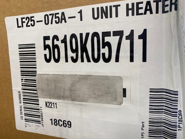 Lennox LF25-075A-1 75000 BTU Natural Gas Unit Heater 80% AFUE ...