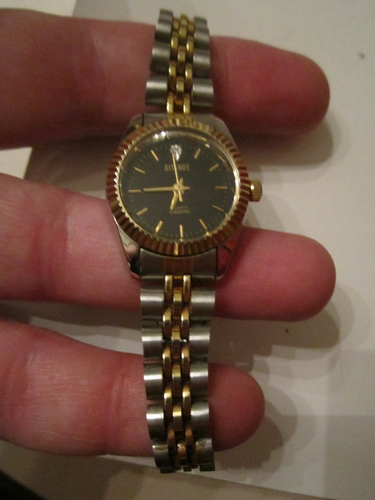 LADIES' GITANO WATCH WITH DIAMOND JUBILEE BAND FLUTED BEZEL QUARTZ ...