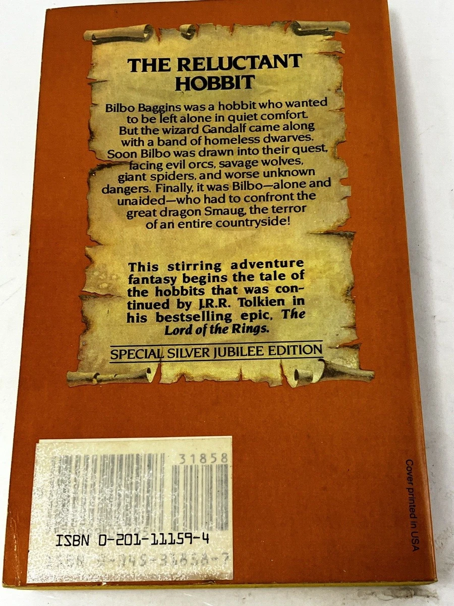 The Hobbit Book Back Cover