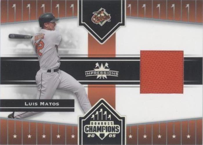 2005 Donruss Champions - Luis Matos #40 Impressions Materials (MEM) for ...