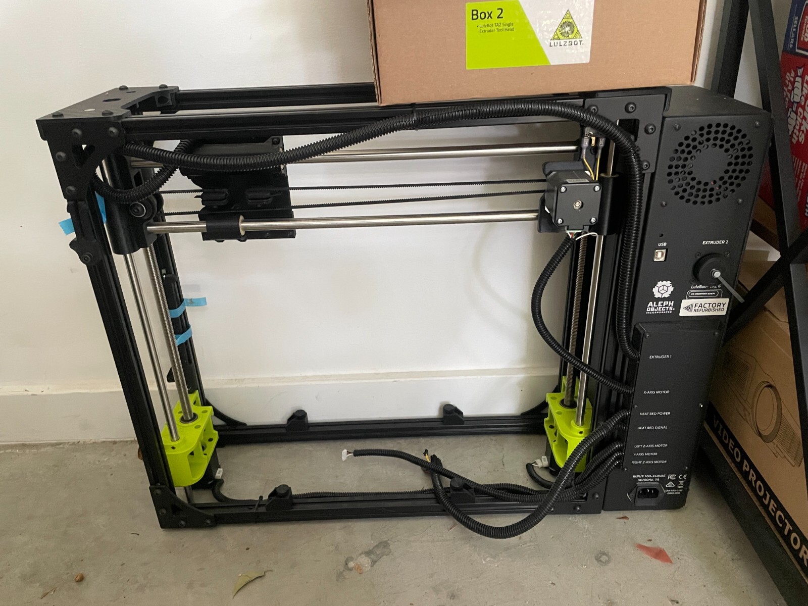 LulzBot TAZ 6 3D Printer - Black/Green (KT-PR0041NA) 817752017954 | eBay