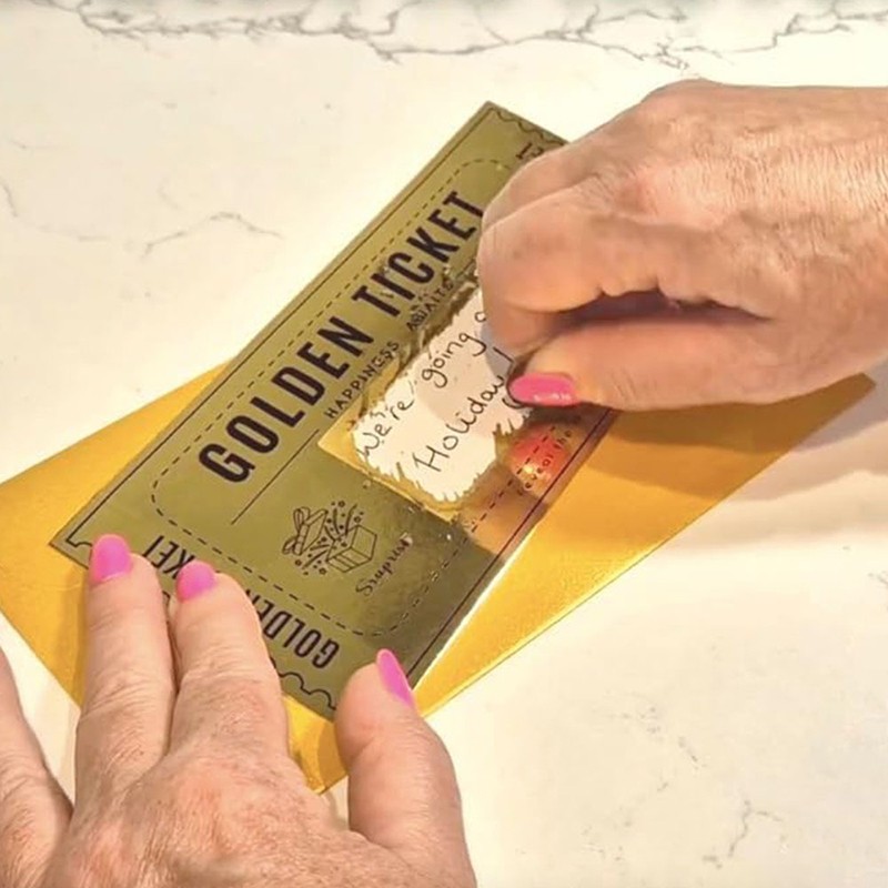 1Set Deluxe Golden Ticket Surprise Scratch Off Card Surprise Gift ...