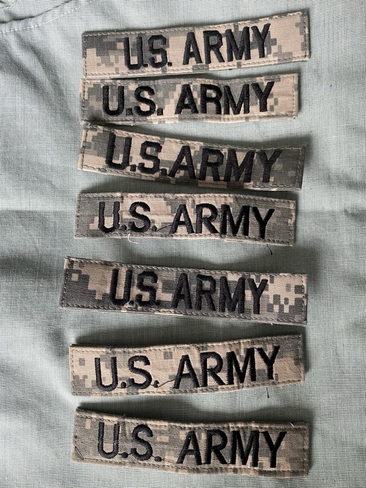 U.S. Army Digital camo ACU Name Tape Hook And Loop | eBay