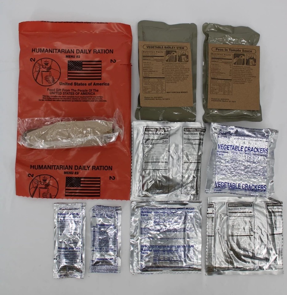1 Case of Humanitarian Daily Ration MRE Insp Test Date 06/2025 | eBay