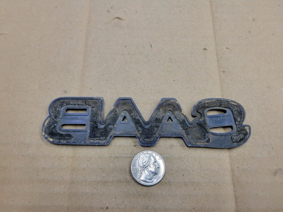Saab OEM 1984-1994 900 Rear Trunk Metal Emblem Badge Logo Nameplate ...