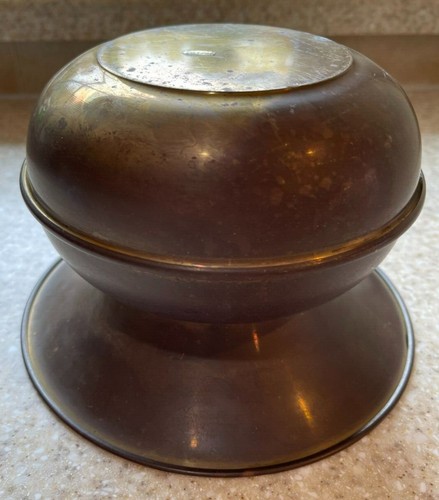 Vintage Brass Individual Small Table Spittoon Made in Taiwan Light ...