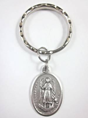 St Raphael the Archangel Medal Italy Key Ring Gift Box & Prayer Card | eBay