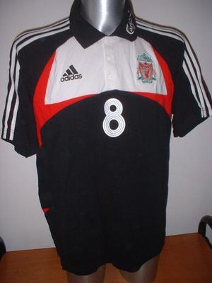 Liverpool Adidas Training Adult L Polo Football Soccer Gerrard Shirt ...