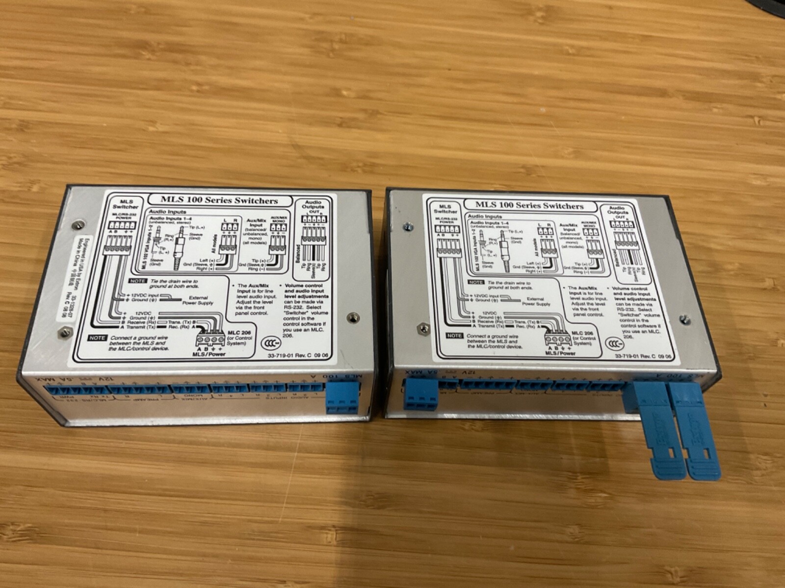 Lot of 2 Extron MLS 100 Series 4-Input MediaLink Switcher No Power ...