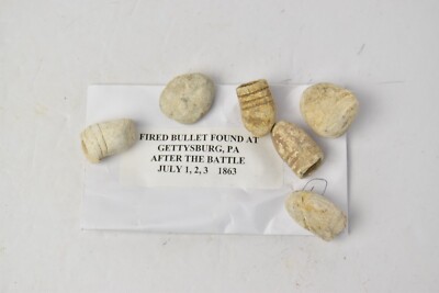 6-assorted Antique Gettysburg Civil War Relic Fired Bullet Found after ...