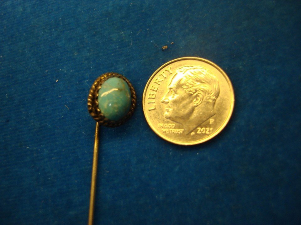 VINTAGE CUSTOM MADE TURQUOISE STICK PIN | eBay