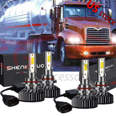 9006 + 9005 LED Headlight Conversion Kit Bulbs For 1998-2015 Mack ...