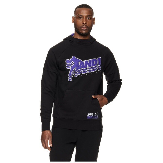 And1 Sweatshirt XL Extra Large Baseline Black Purple Basketball Hoodie ...