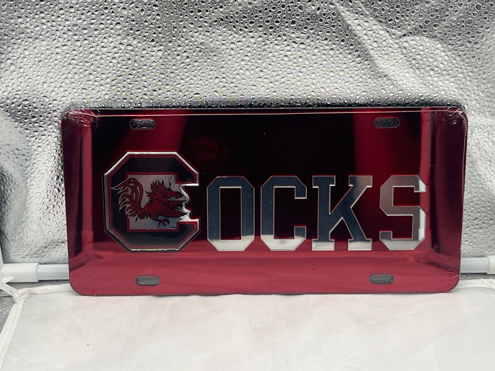 South Carolina Gamecocks NCAA Red Mirrored Laser Cut License Plate ...