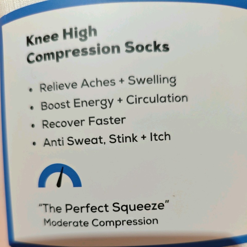 Hushed white Knee High Compression Socks L | eBay
