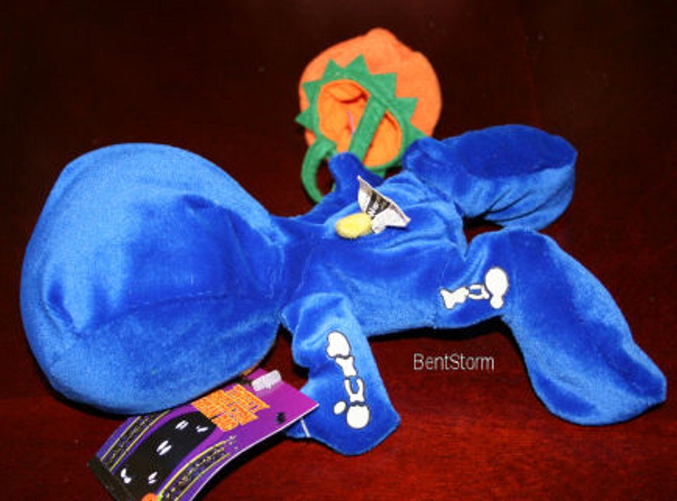 10" Tweety Bird Halloween Skeleton Bean Bag Plush Warner Bros Looney ...