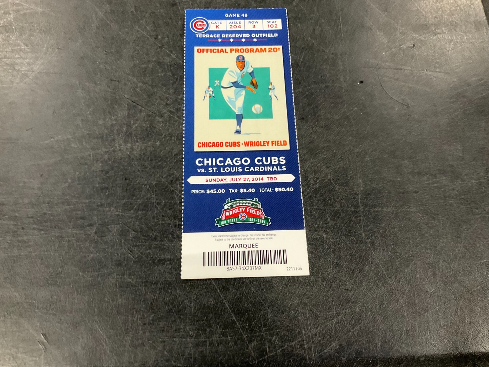 CUBS~2014 TICKET STUB 7/25/14-7/26/14-7/27/14 VS CARDINALS | eBay
