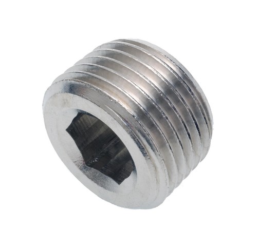 Nickel Plated Brass Internal Hex Male Blanking Plugs with Tapered BSP ...