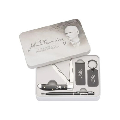 Browning 4pc Combo Set, Commemorative Gift Tin, Slipjoint Knife Pen ...