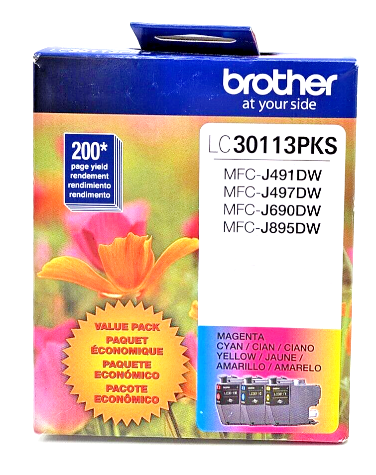 Brother LC30113PKS CMY Color Ink Cartridge - 3-Pack for sale online | eBay