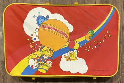 RARE 1983 Vintage RAINBOW BRITE Hallmark Red Suitcase Carry On Travel ...