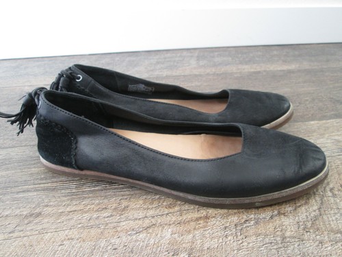 Ugg Australia Mesa Tassel Flats 1018411 Slip On black leather Sz 5 | eBay
