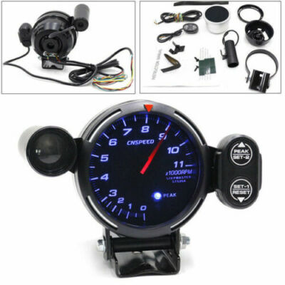 New Tachometer Gauge Kit LED 3.5" Car Meter with Shift Light+Stepping ...