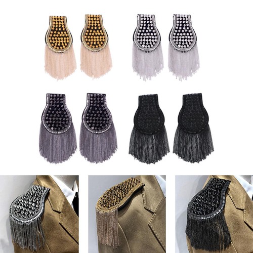 1 Pair Tassel Link Chain Epaulet Fashionable Uniform Accessories ...