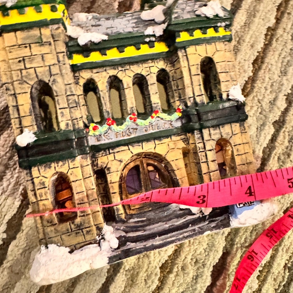 Plastercraft Holiday Village US Post Office Building Collectible Snow ...