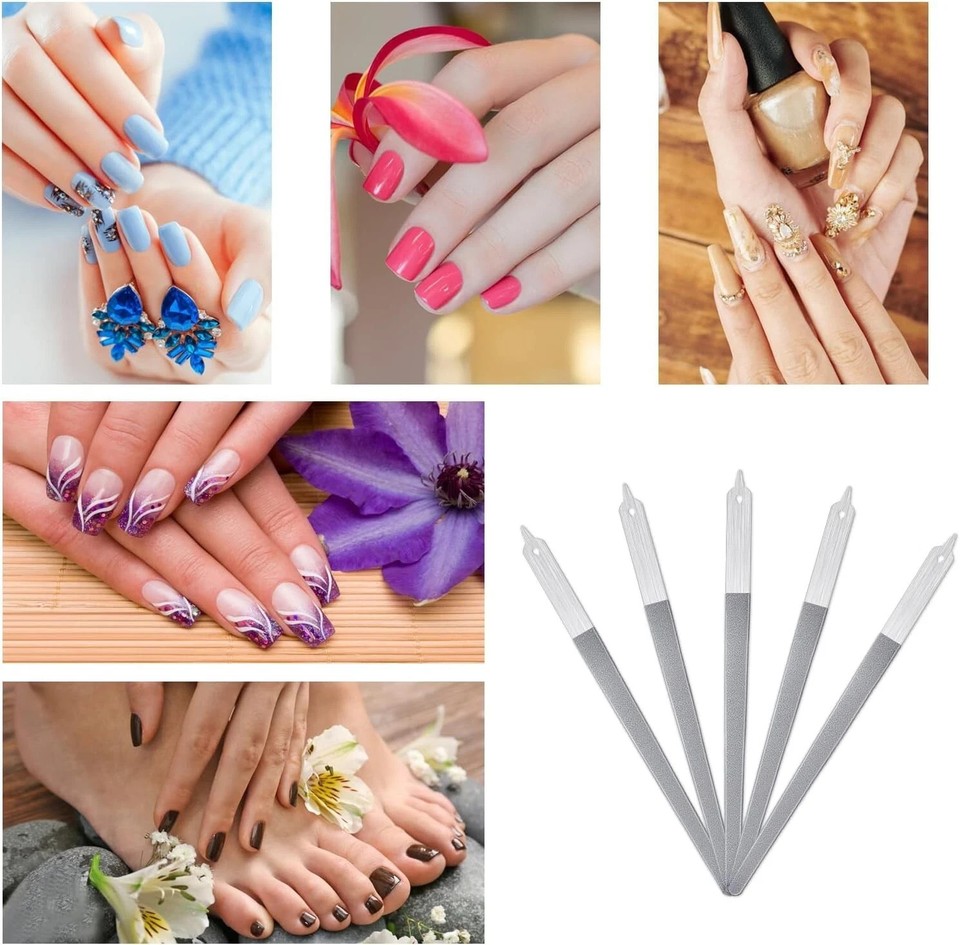 6Pcs Diamond Deb Nail File Metal Nail File with Sharp Pointed Tip ...