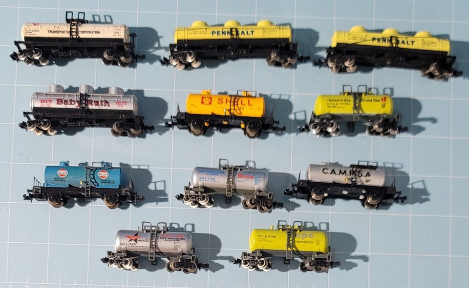 CB15: Mixed Lot of 11 N scale Tank Cars Bachmann Bertren Model Power | eBay