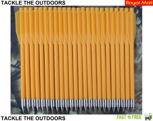 24 Archery Pistol Crossbow Bolts Steel Tips Nylon Shafts For Anglo Arms ...