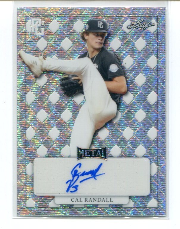 2022 Leaf Perfect Game Cal Randall Rookie Silver Wave Auto 1/1 | eBay