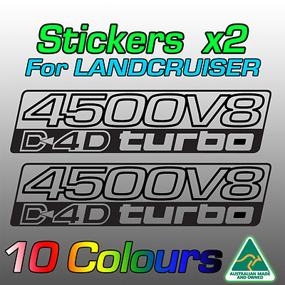4500 V8 D4D Land Cruiser 200 70 76 78 79 stickers for 1VD-FTV Turbo ...