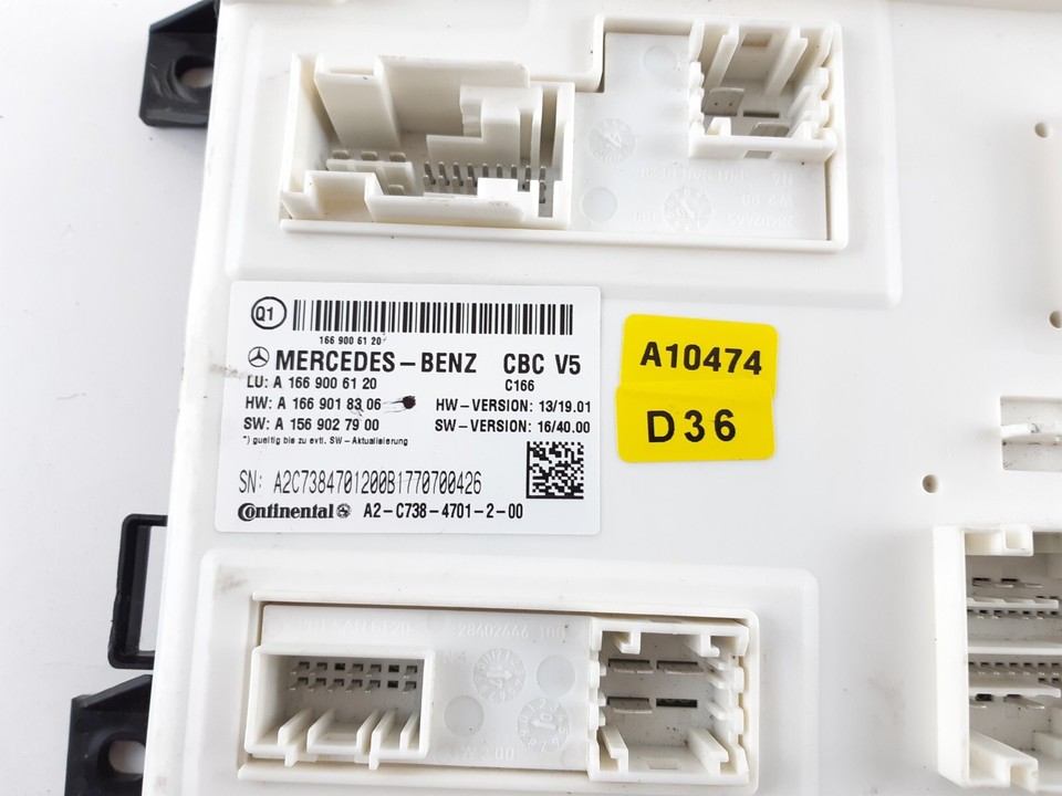 MERCEDES-BENZ W166 SAM CONTROL MODULE A1669006120 / A10474-D36 | eBay