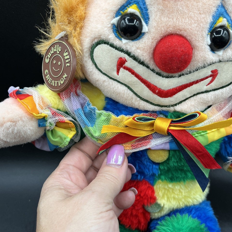 Vintage 1989 Cuddle Wit Creation Circus Clown Doll Rainbow Plush Toy | eBay