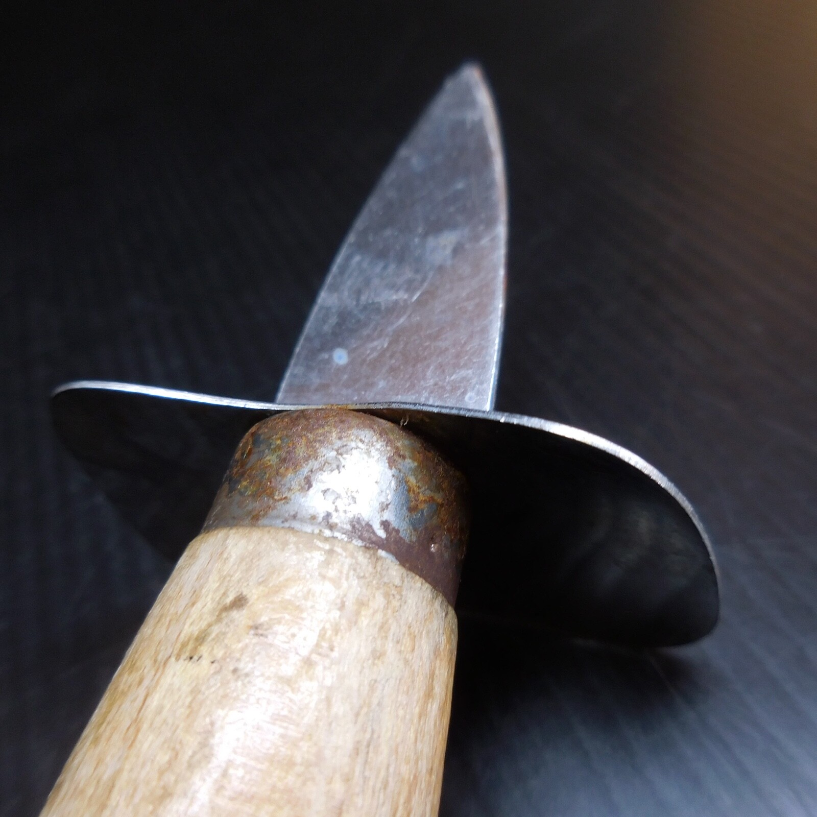 Couteau coquillage PIERLANT métal inox bois design vintage table ...