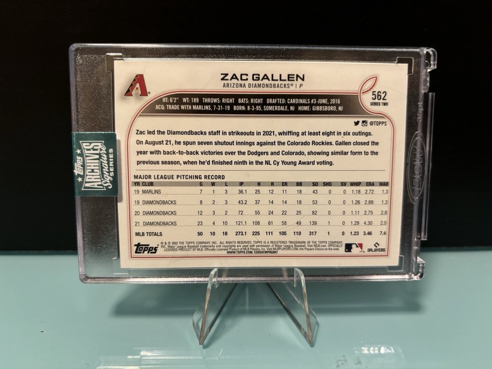 2023 Topps Archives Signature Series - Zac Gallen /98 | eBay