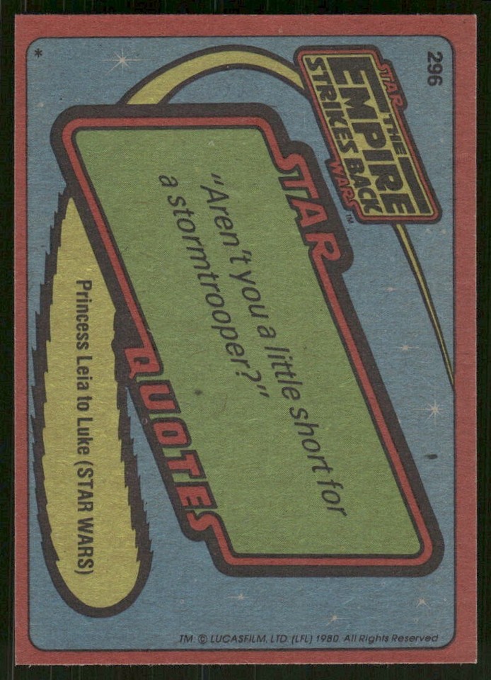 C3PO Star Wars 1980 Empire Strikes Back Movie Topps Card #296 (NM) | eBay