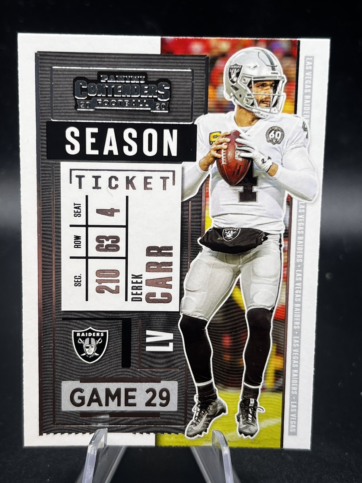 2020 Panini Contenders Derek Carr Las Vegas Raiders #31 Base Card | eBay