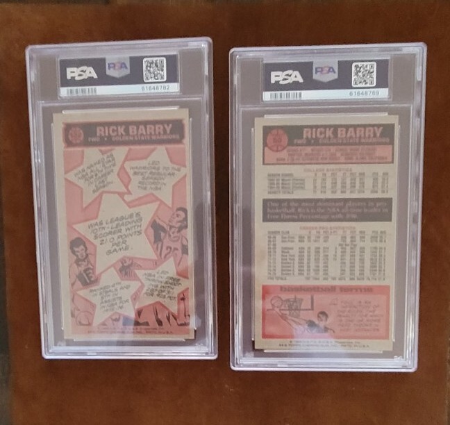 1976 Topps NBA: Rick Barry PSA Lot #132 Rick Barry (All-Star); #50 ...