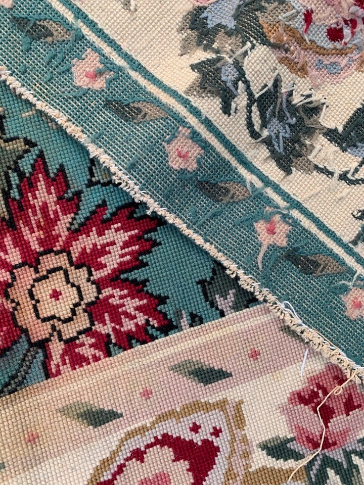 Vintage French Style Aubusson Rug Needlepoint Stunning Rug 7x9 ft Free ...
