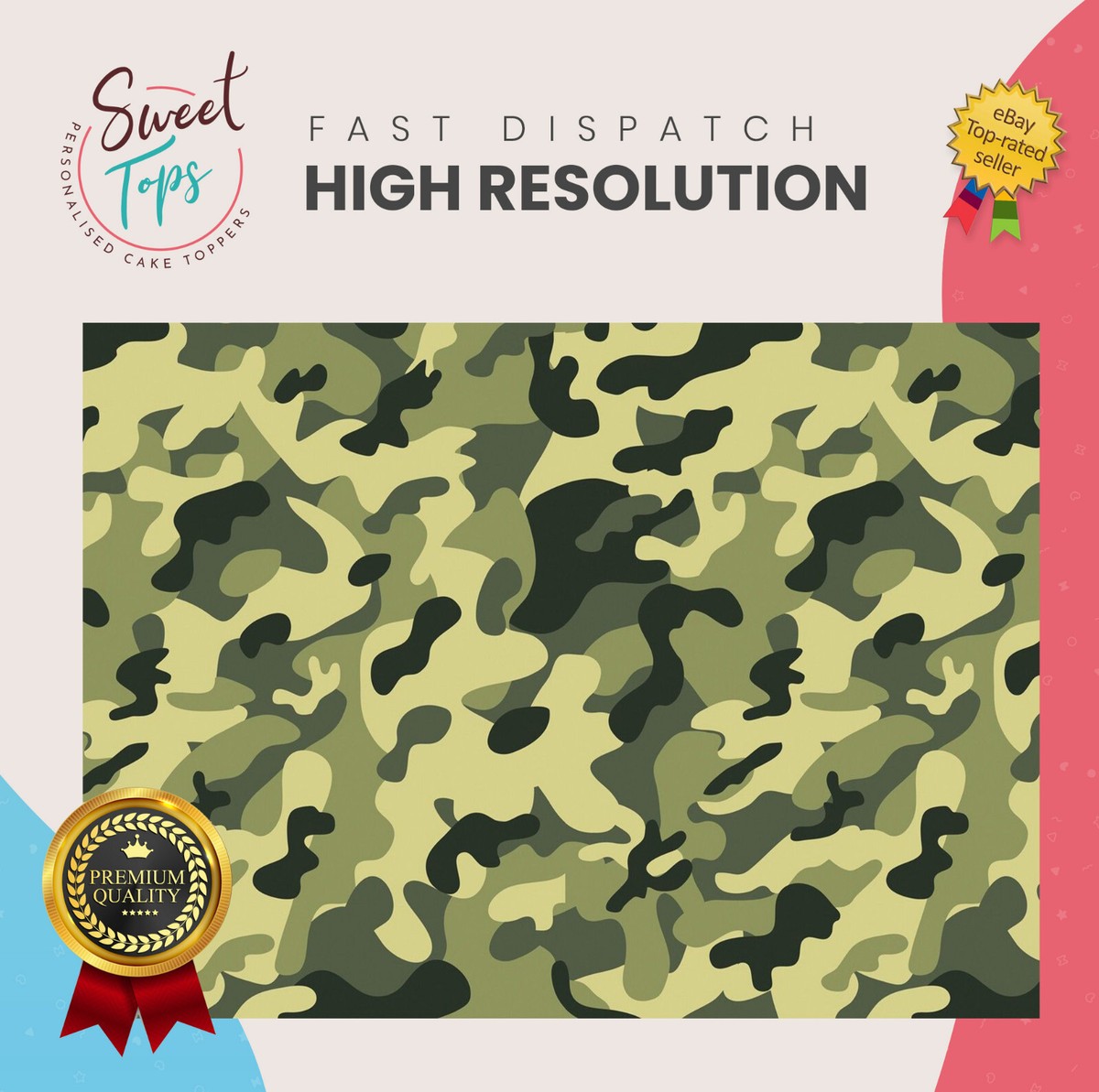 Camouflage Edible Cake Decorations | Shelly Lighting