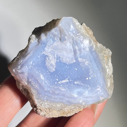 88g Natural Rough blue lace Agate chalcedony Healing Reiki Stone ...