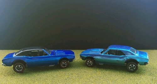 Hot Wheels Redline Custom Camaro US Blue Black Roof & Light Med Blue ...