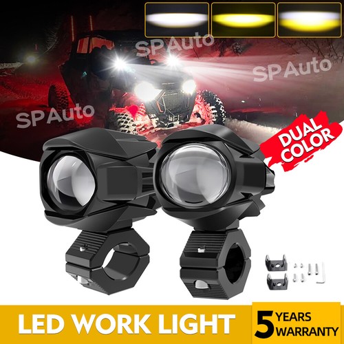 2X 3 inch Round LED Work Light Spot Flood Driving Fog Lamp Motorcycle ...