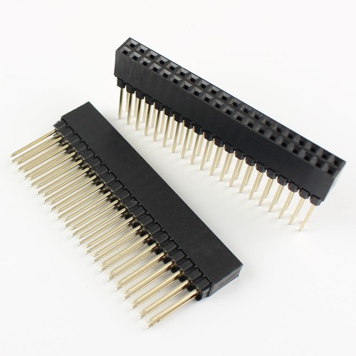 10Pcs 2.54mm Pitch 2x20 Pin 40 Pin Female Double Row Long Pin Header ...